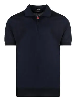 Kiton Cotton Shirt Polo - Blue