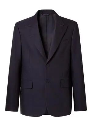 Fendi Formal Wool And Cotton Blazer - Blue