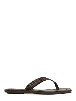 ST AGNI Lattice Weave Thong - Coffee