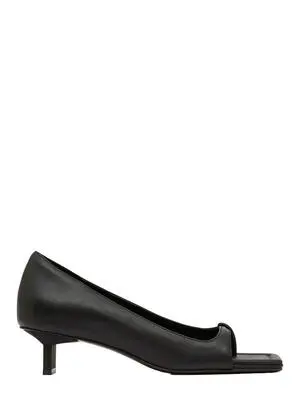 ST AGNI 90s Square Toe Kitten Heel - Black