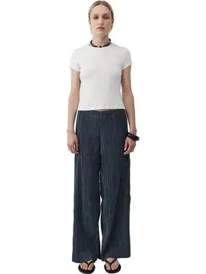 ST AGNI Mini Pleat Pants - Washed Black