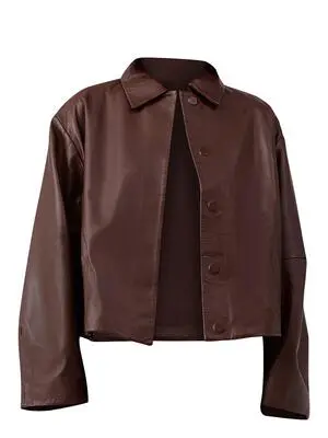 ST AGNI Cocoon Leather Jacket