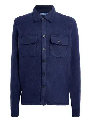 Polo Ralph Lauren Wool-blend Felt Overshirt - Navy