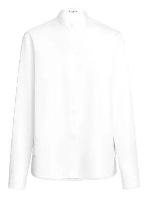 ALAÏA Cotton Poplin Plastron Shirt