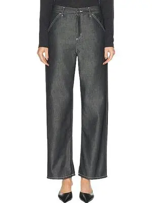 Carhartt Work In Progress Straight Leg Pants With Contrast Stitching - Black