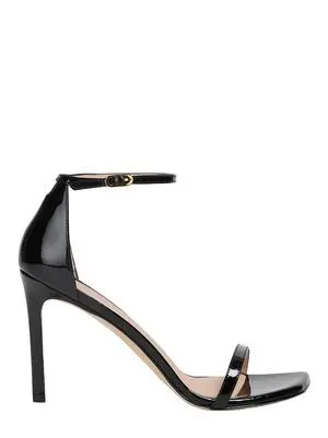 STUART WEITZMAN Amelina 95 Patent Leather Sandals - Black