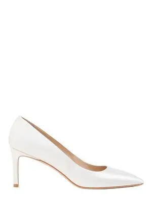STUART WEITZMAN Leigh 75 Satin Pumps - Off-white