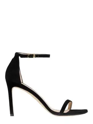 STUART WEITZMAN Amelina 95 Suede Sandals - Black