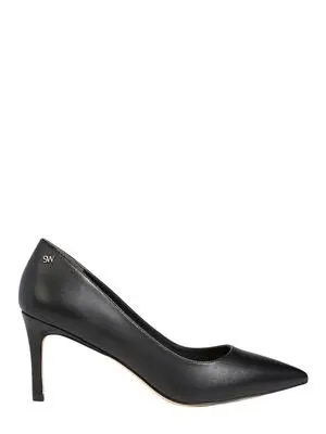 STUART WEITZMAN Leigh 75 Leather Pumps - Black