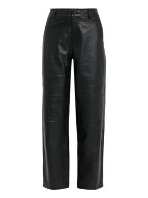 Proenza Schouler Smyth Leather Straight-leg Pants - Black