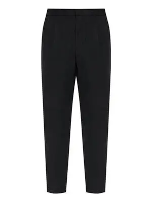 Emporio Armani Pleated Trousers - Black