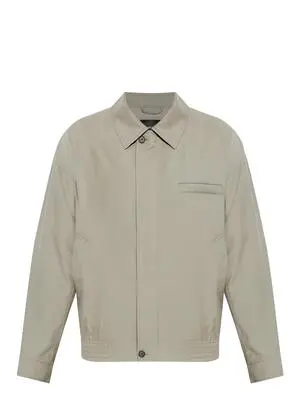 Emporio Armani Wool Jacket With Collar - Grey