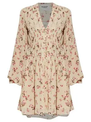 MARANT ETOILE Loriena Floral Print Dress - Cream
