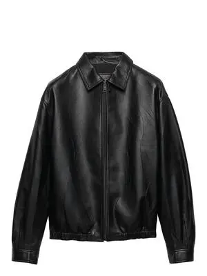 Prada Nappa Leather Jacket Black