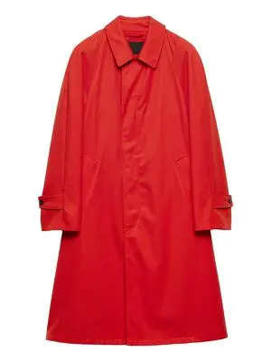 Prada Technical Gabardine Coat - Red