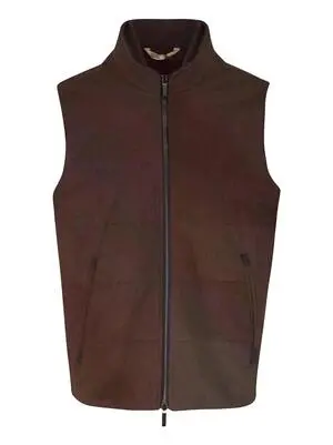 MAURIZIO BALDASSARI Zip-Up Gilet Brown