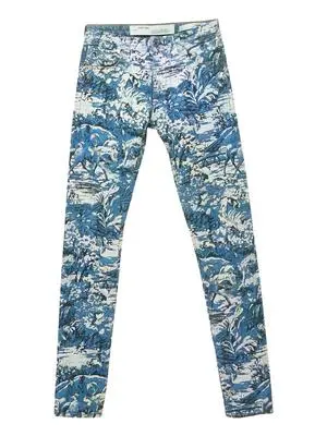 Off-White Tapestry Print Jeans - Blue