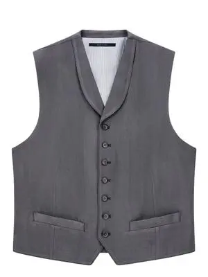Giorgio Armani GIORGIO ARMANI Single-Breasted Viscose Waistcoat Brown