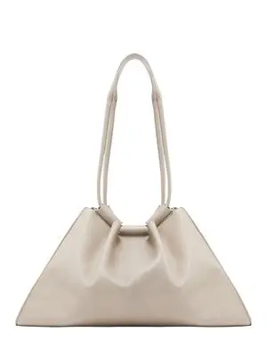 Giorgio Armani Small Nappa Leather Shopper - Beige