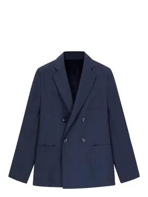 Giorgio Armani Upton Line Double-breasted Jacket In Cashmere - Navy_blue