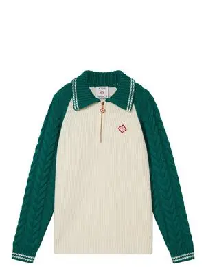Casablanca Cashmere Cable Knit Jumper - White