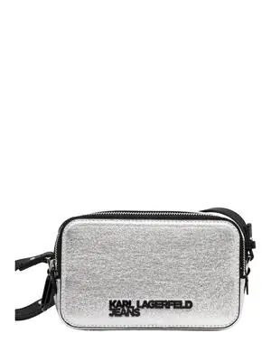 Karl Lagerfeld Logo-plaque Crossbody Bag - Silver