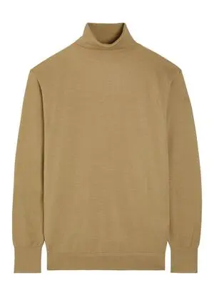 TOTEME Fine-knit Wool Turtleneck Jumper - Beige