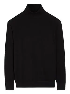 TOTEME Fine-knit Wool Turtleneck Jumper - Black