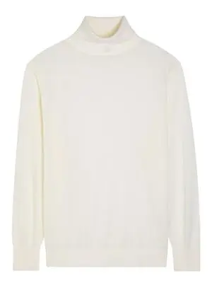 TOTEME Fine-knit Wool Turtleneck Jumper - Ecru