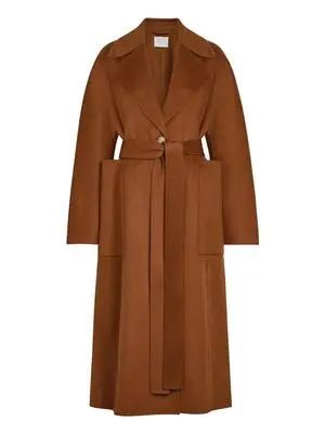 JOSEPH Spencer Belted Wool And Cashmere-blend Trench Coat - Rust