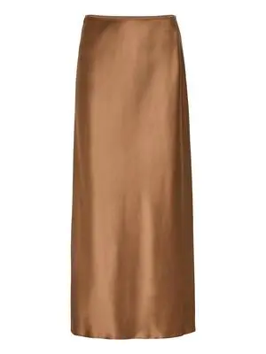 JOSEPH Isaak Silk Midi Slip Skirt - Rust