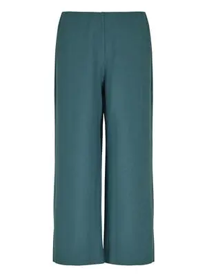 Eileen Fisher Cropped Wide-leg Trousers - Blue