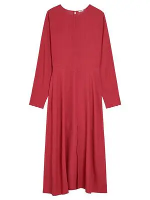 JOSEPH Cut-out Crepe Midi Dress - Dark Pink