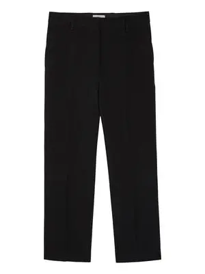 TOTEME Cropped Straight-leg Trousers - Black