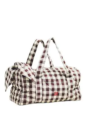 DAMSON MADDER Exclusive Cotton Quilted Weekender Bag - Butter Gingham