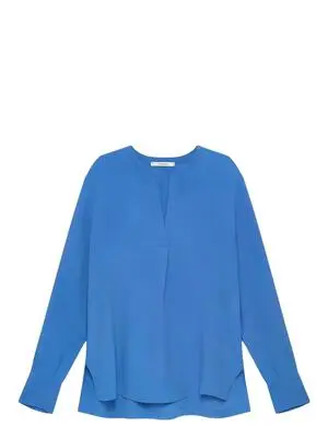Malìparmi V-neck Long-sleeve Blouse - Blue