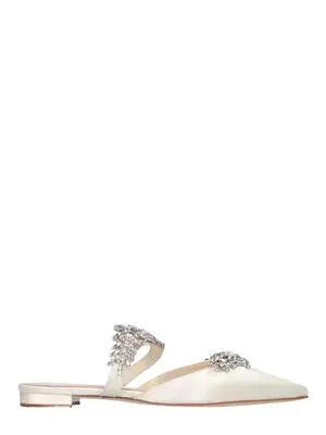 Manolo Blahnik Lurum Rhinestone-embellished Mules - Neutrals