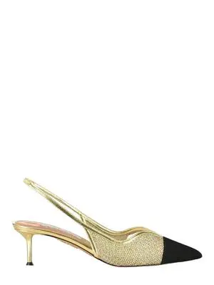 AQUAZZURA Gia Mesh Pumps - Gold