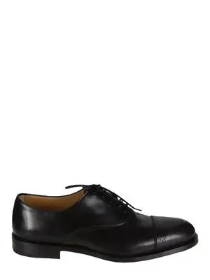 FERRAGAMO Cap-toe Flat Shoes - Black