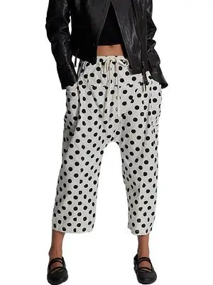 Free People Printed Cotton-poplin Harem Pants - Ivory Combo
