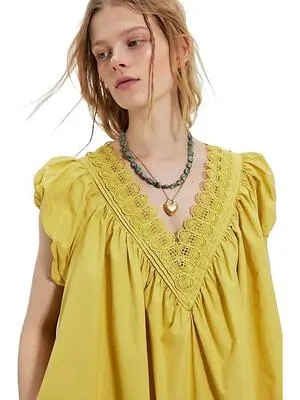 Free People Sundazed Mini Dress - Sicilian Yellow