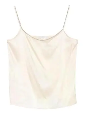 PANICALE Embellished Sleeveless Top Neutrals