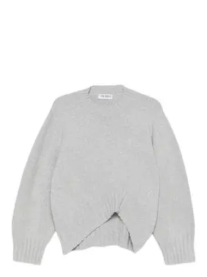 Attico Asymmetric-hem Sweater - Grey