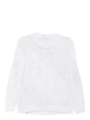 PANICALE Open-knit Jumper - White