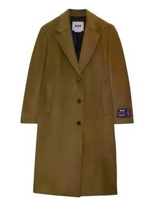 MSGM Single-breasted Coat - Green