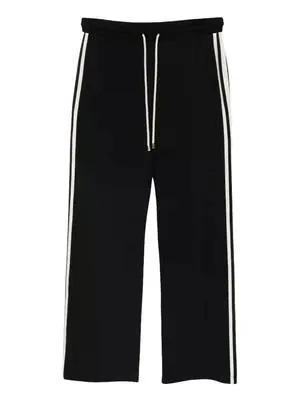 Max Mara Stripe-detail Trousers - Black