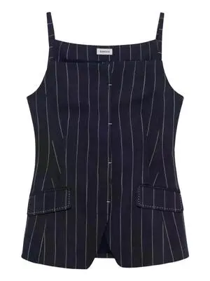 Simkhai Striped Sleeveless Blouse - Blue