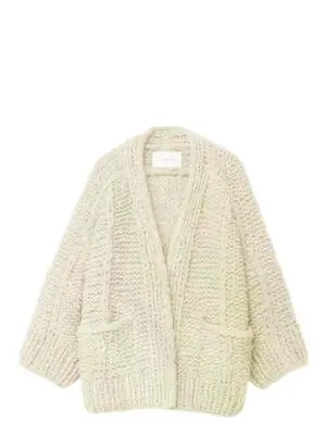 Iris Von Arnim Junia Cable-knit Cardigan - Neutrals