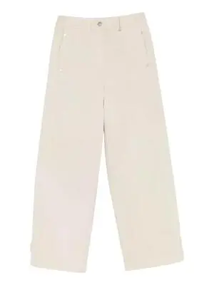 PANICALE Buttoned Wide Leg Jeans - Neutrals