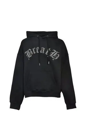 BREATH Embellished Hooded Hoodie - Black